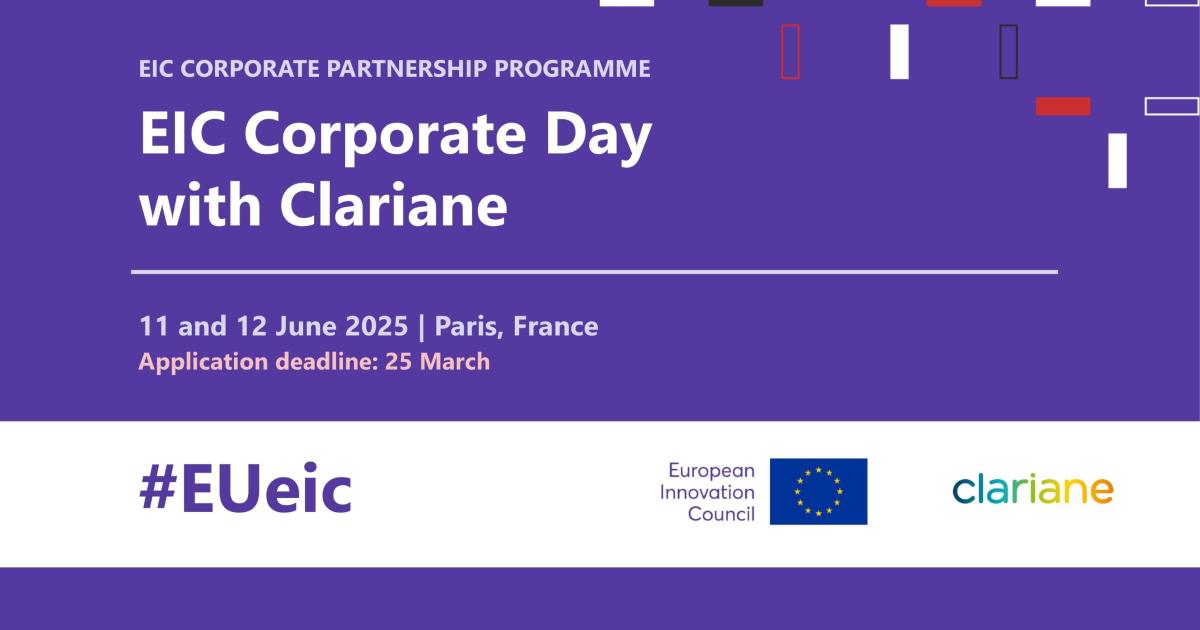 EIC Corporate Partnership Programme : Clariane et l'EIC s’associent pour innover dans le secteur ...